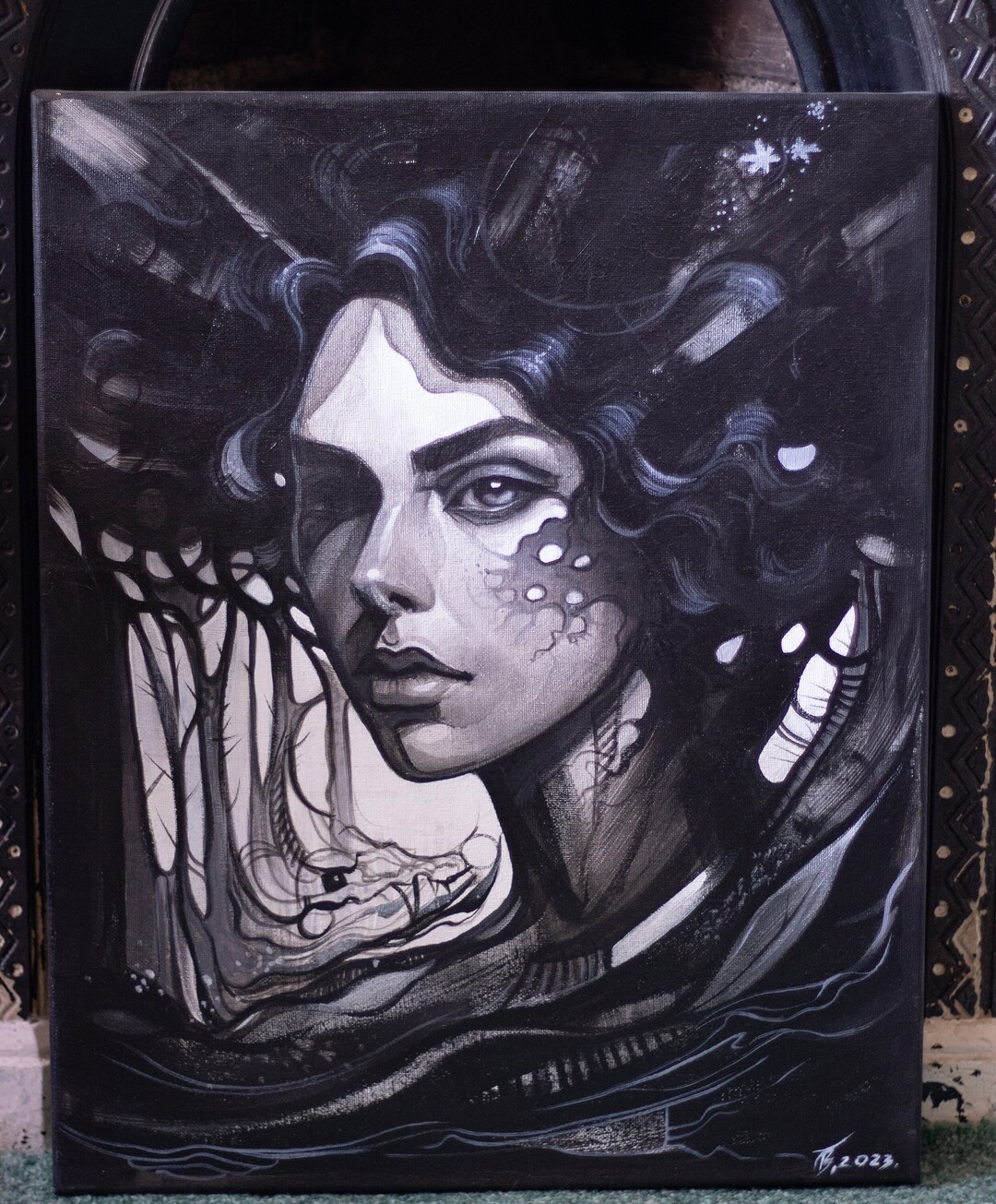 Painting, Emotion Painting, Dark Painting, Gothic, Woman, Portrait of a ...