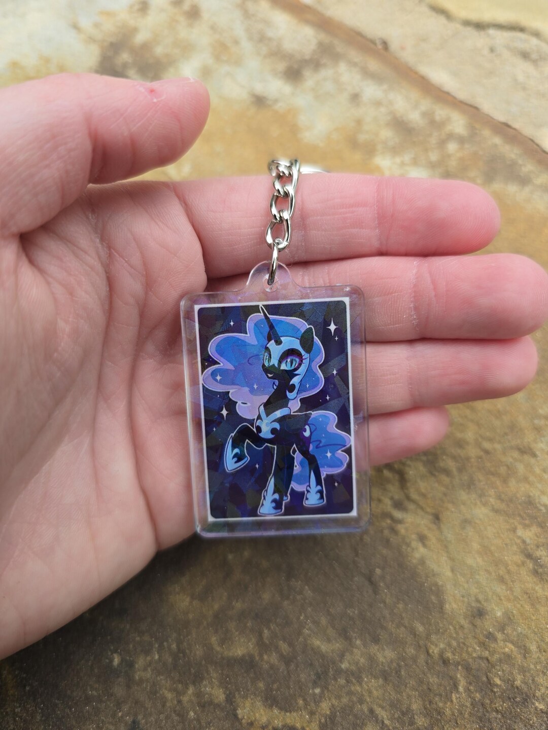 Holographic My Little Pony Nightmare Moon Keychain - Etsy