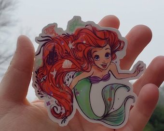 Little Mermaid Clear Sticker Ariel Disney Princess Sticker - Etsy