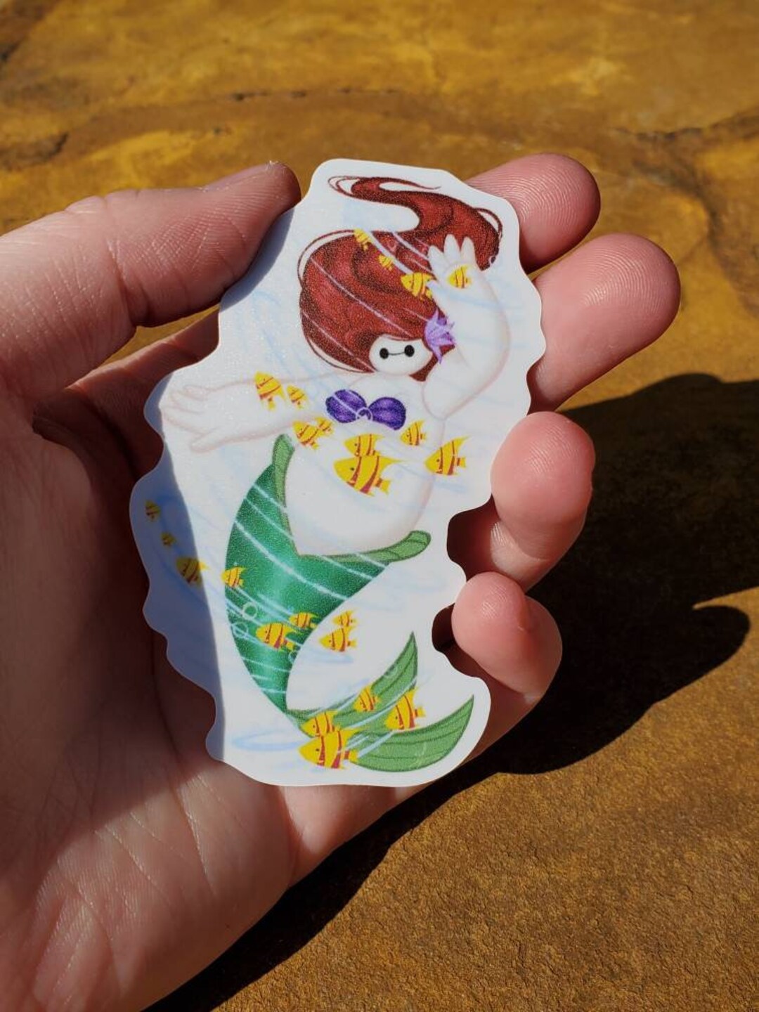 Baymax Mermaid Sticker - Etsy
