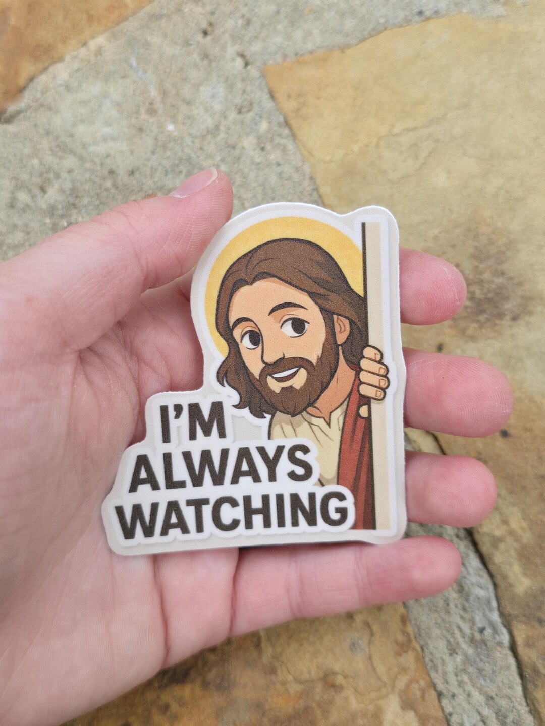 Jesus "i'm Always Watching" Sticker - Etsy