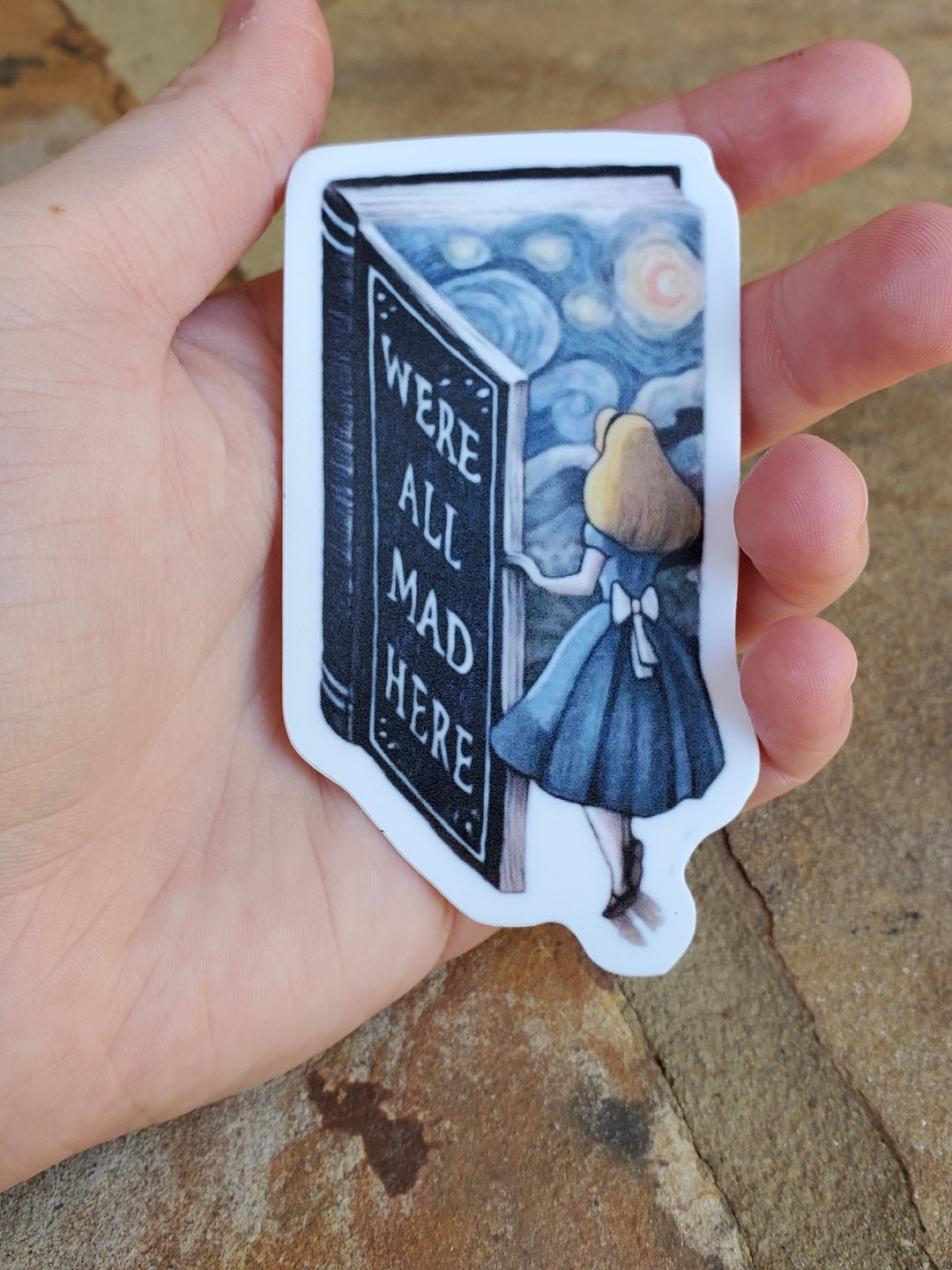 Alice Book Sticker - Etsy