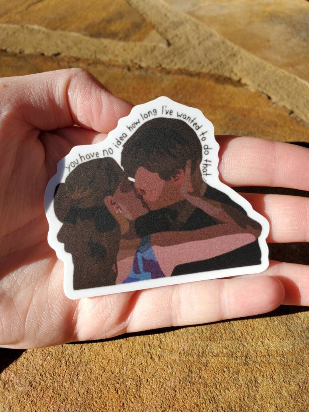 Jim and Pam Kiss Sticker - Etsy
