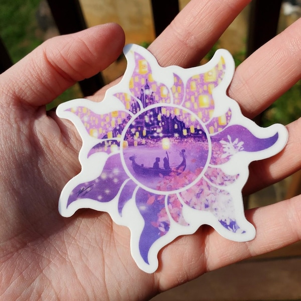 Tangled Sun Sticker - Etsy