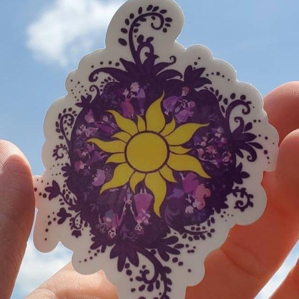 Tangled Sun Sticker - Etsy