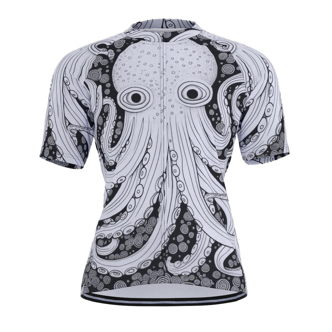 Octopus Cycling Jersey for Men: Breathable Fitted Bike Shirt - Etsy