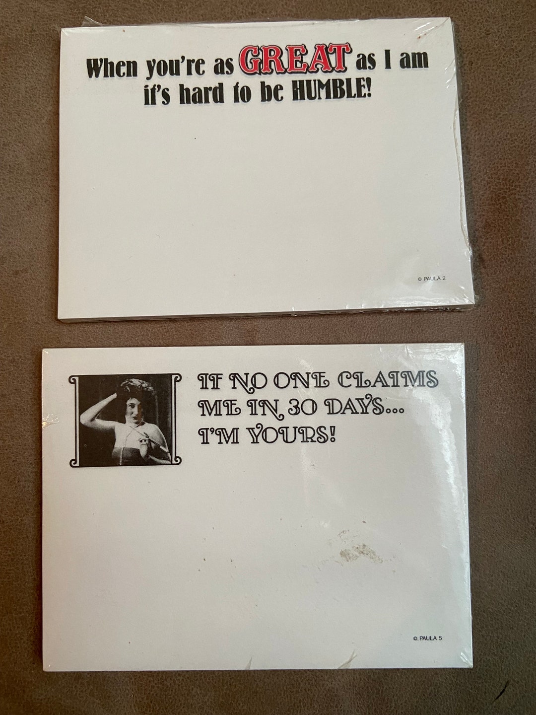 Set of Two Vintage Paula Sticky Notes Humorous 90s 80s - Etsy