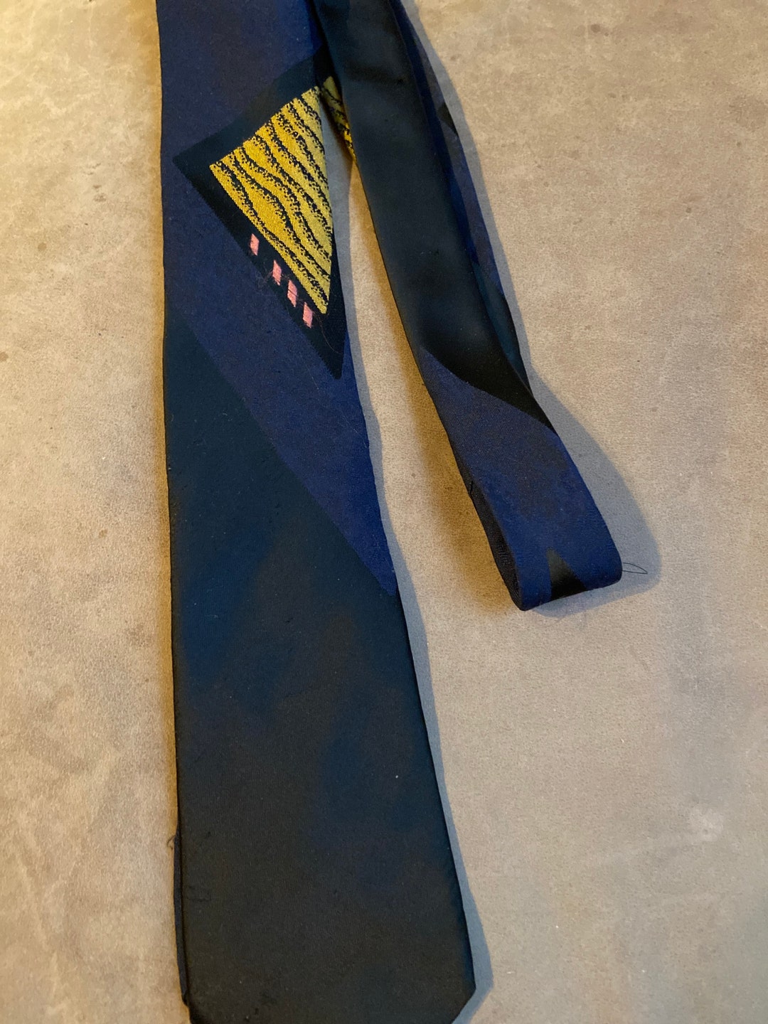 Vintage Stringbeansplus 80s or 90s Tie Geometric New Wave - Etsy