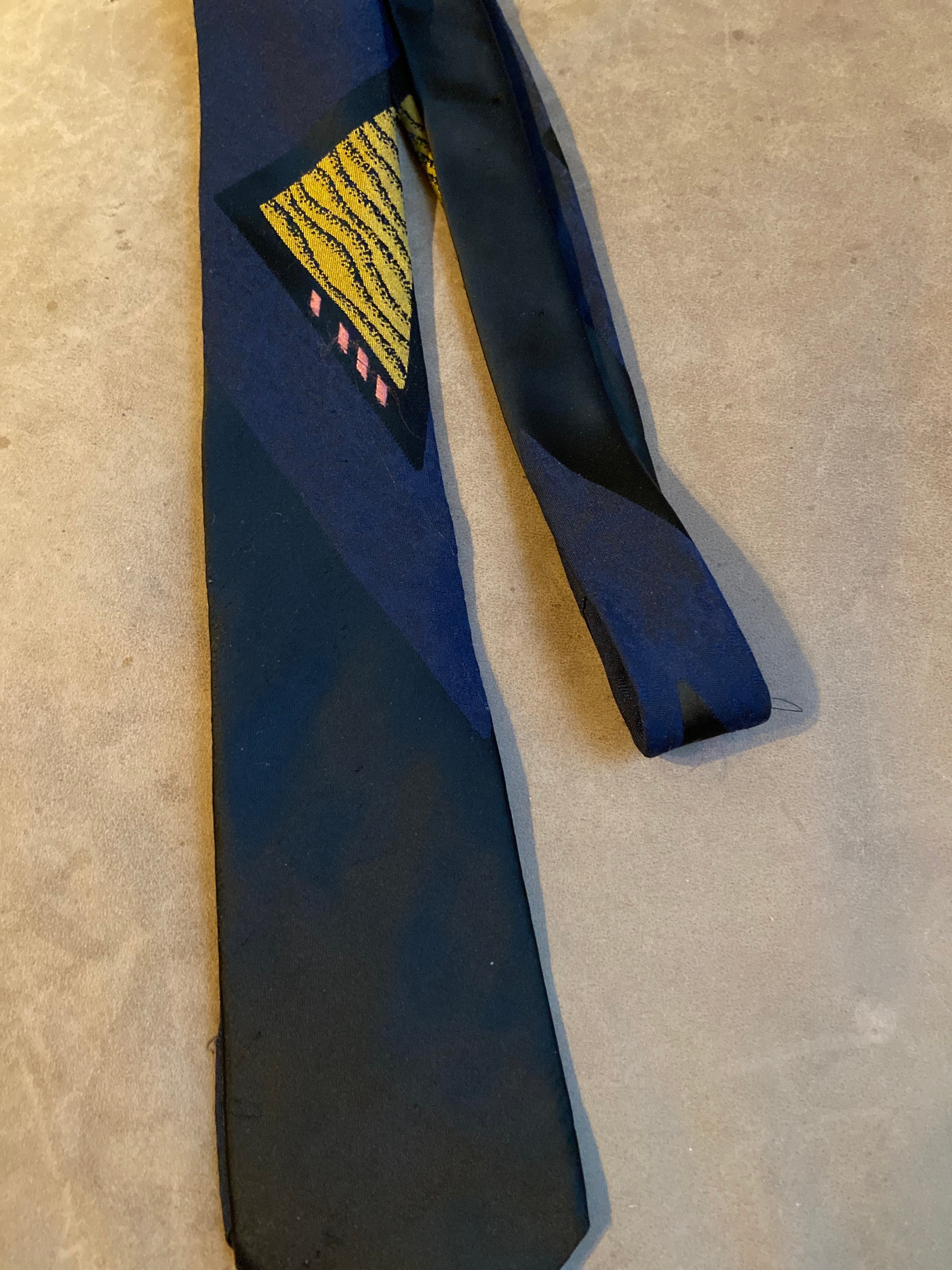 Vintage Stringbeansplus 80s or 90s Tie Geometric New Wave - Etsy