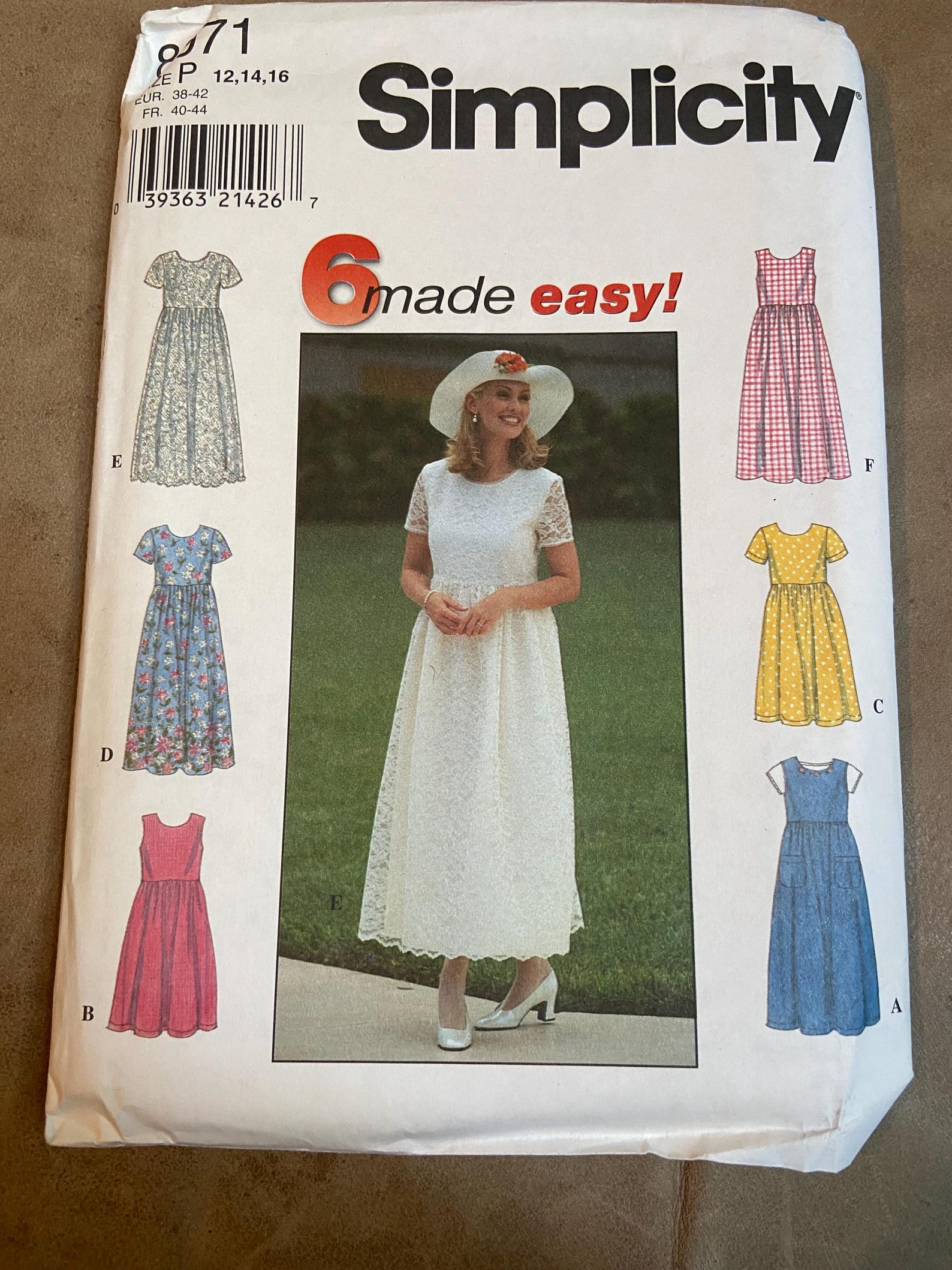 Simplicity 8071 Dress Sewing Pattern – 6 Made Easy! Cottagecore Prairie ...