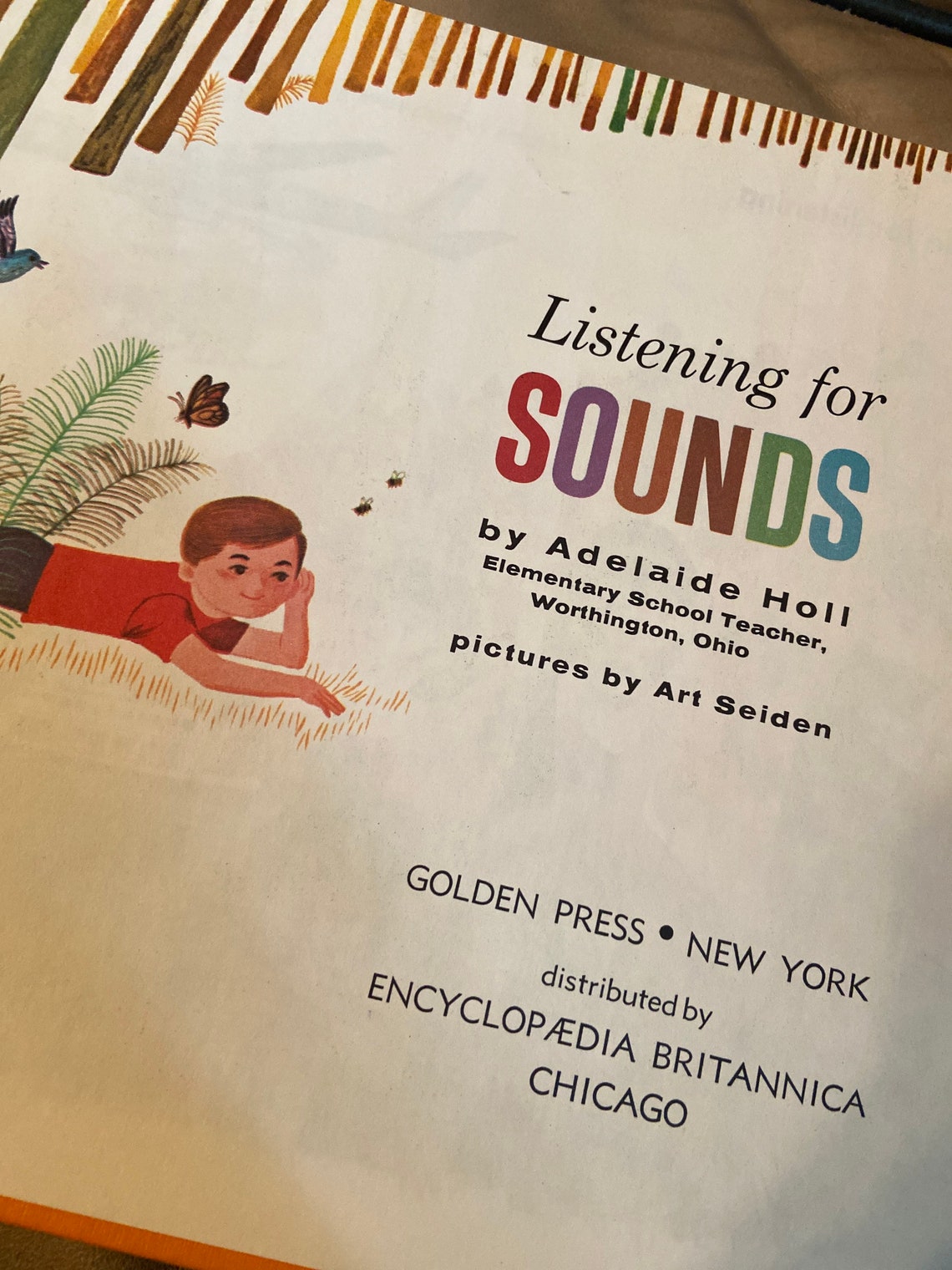 Vintage 1960s Listening for Sounds Hardcover – Illustrated Children's ...