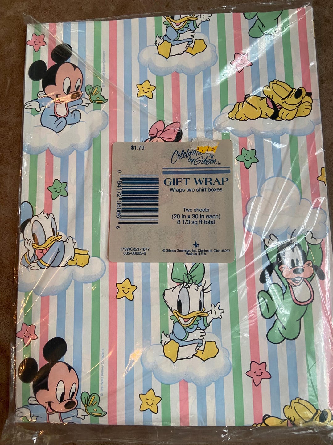 Vintage Baby Disney Gift Wrap 2 Sheets 1990s - Etsy