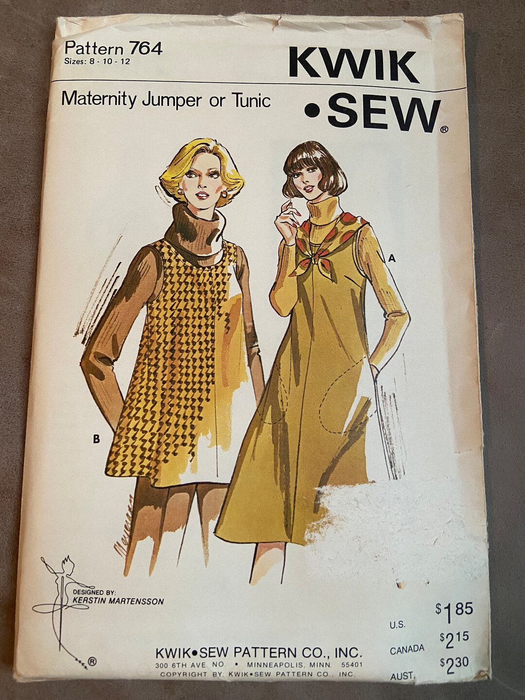 Vintage 70s Kwik Sew Maternity Jumper Tunic Pattern (sizes 8-12) - Etsy