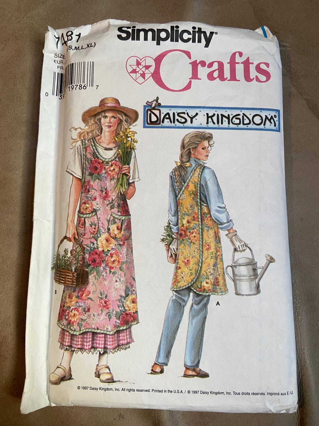Vintage 1997 Simplicity Crafts Daisy Kingdom Apron Pattern 7481 ...