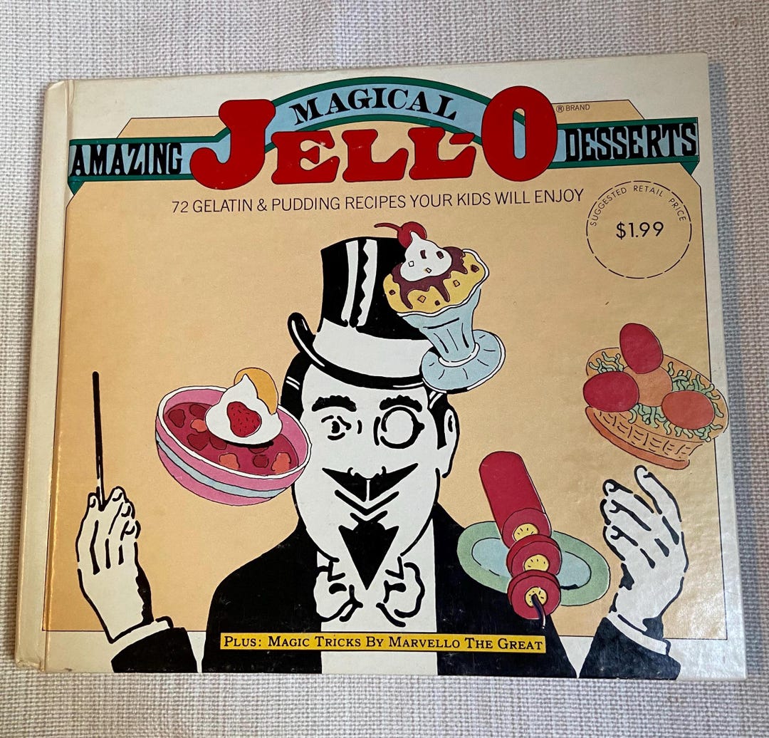 Vintage 1977 Amazing Magical Jell-o Desserts Cookbook – 72 Gelatin ...