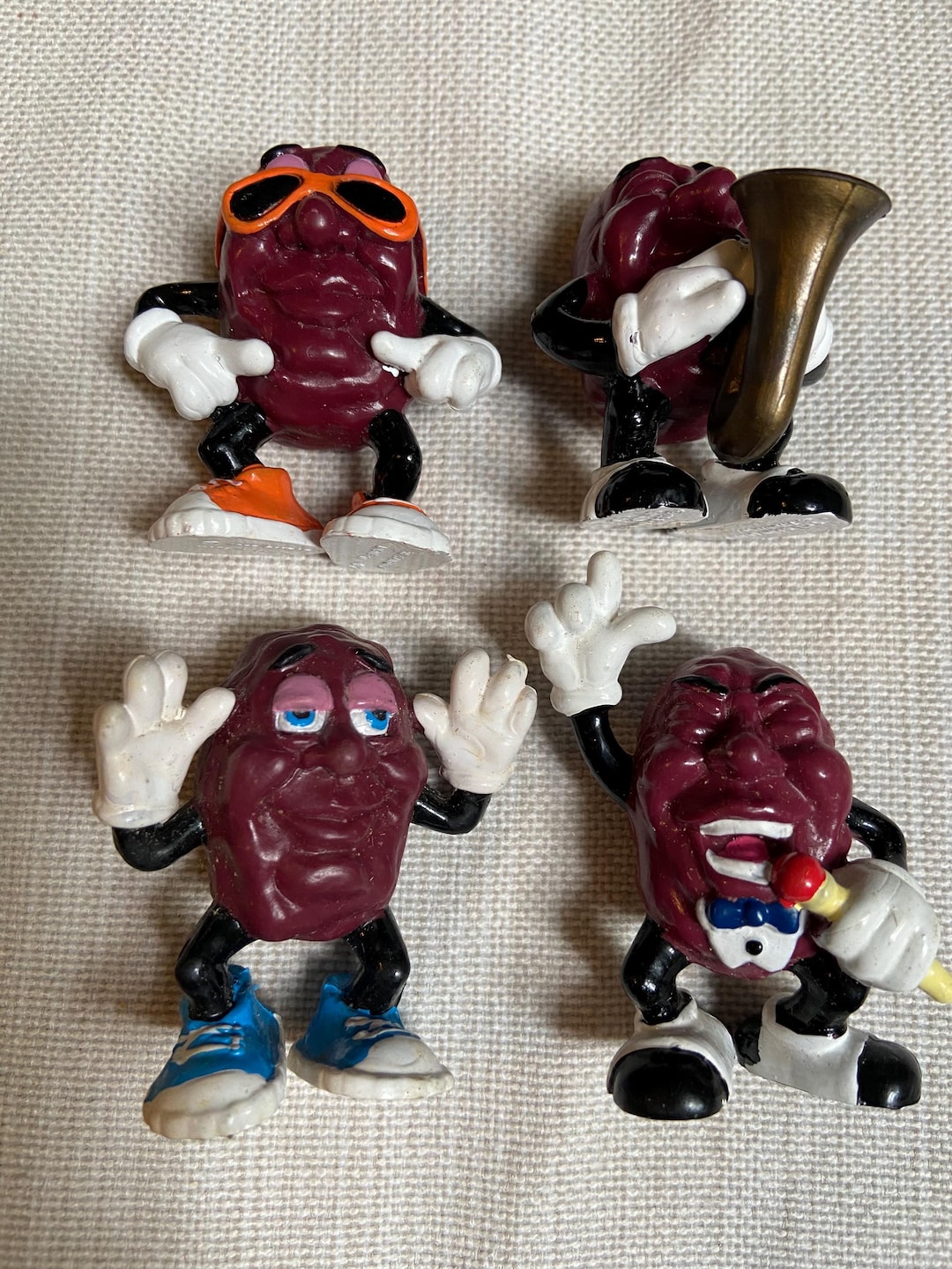 Vintage 1987 California Raisins Figurine Set of 4 – Classic 80s ...