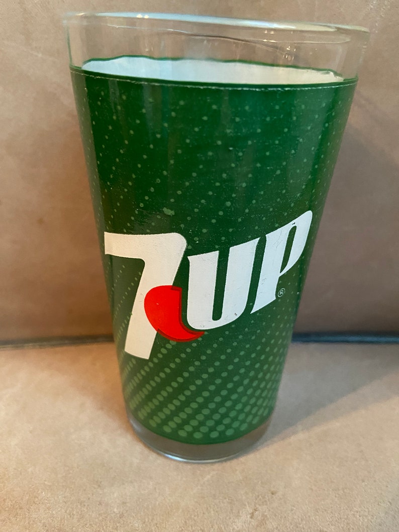 Vintage 7up Drinking Glass - Etsy