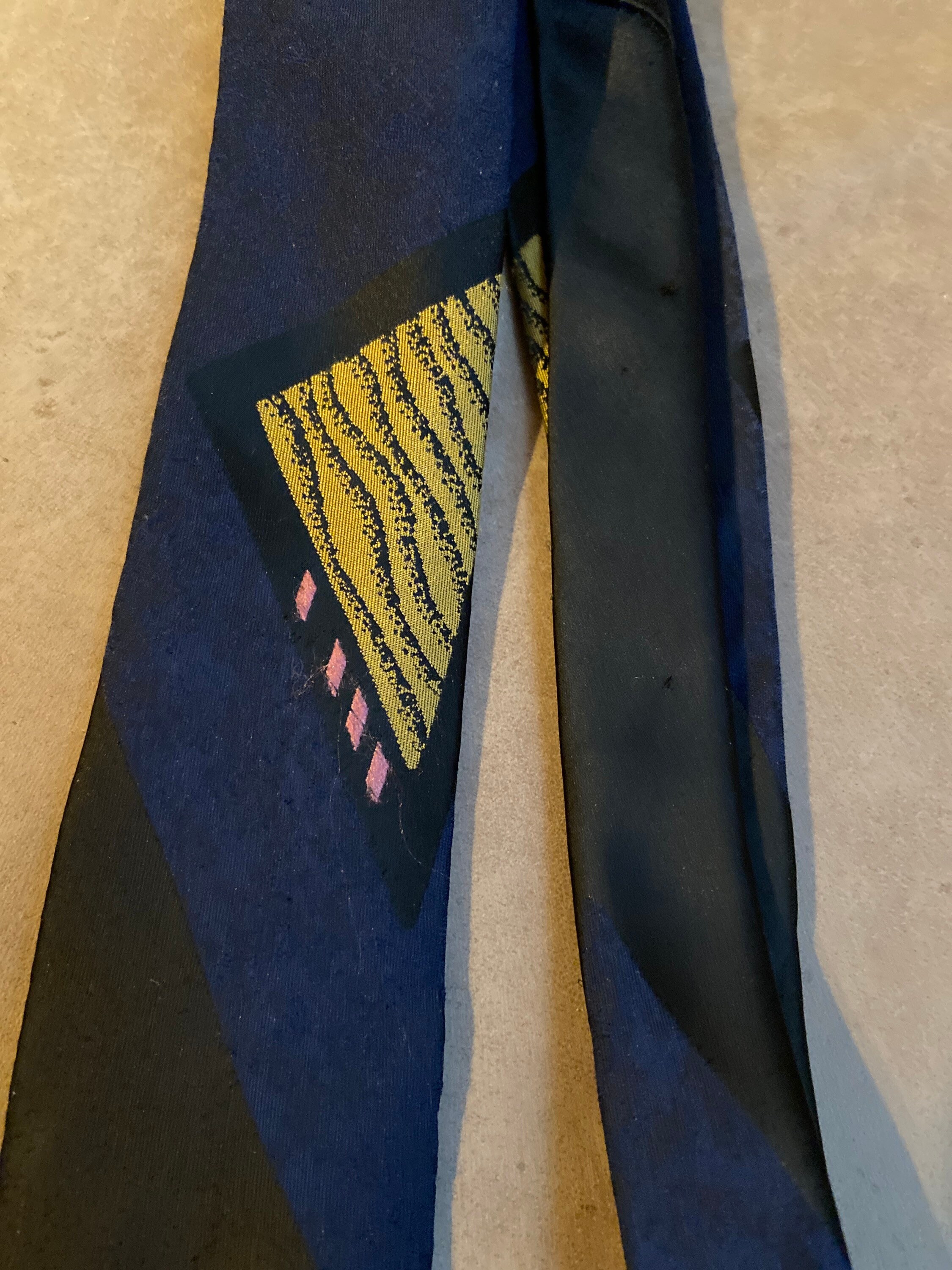 Vintage Stringbeansplus 80s or 90s Tie Geometric New Wave - Etsy