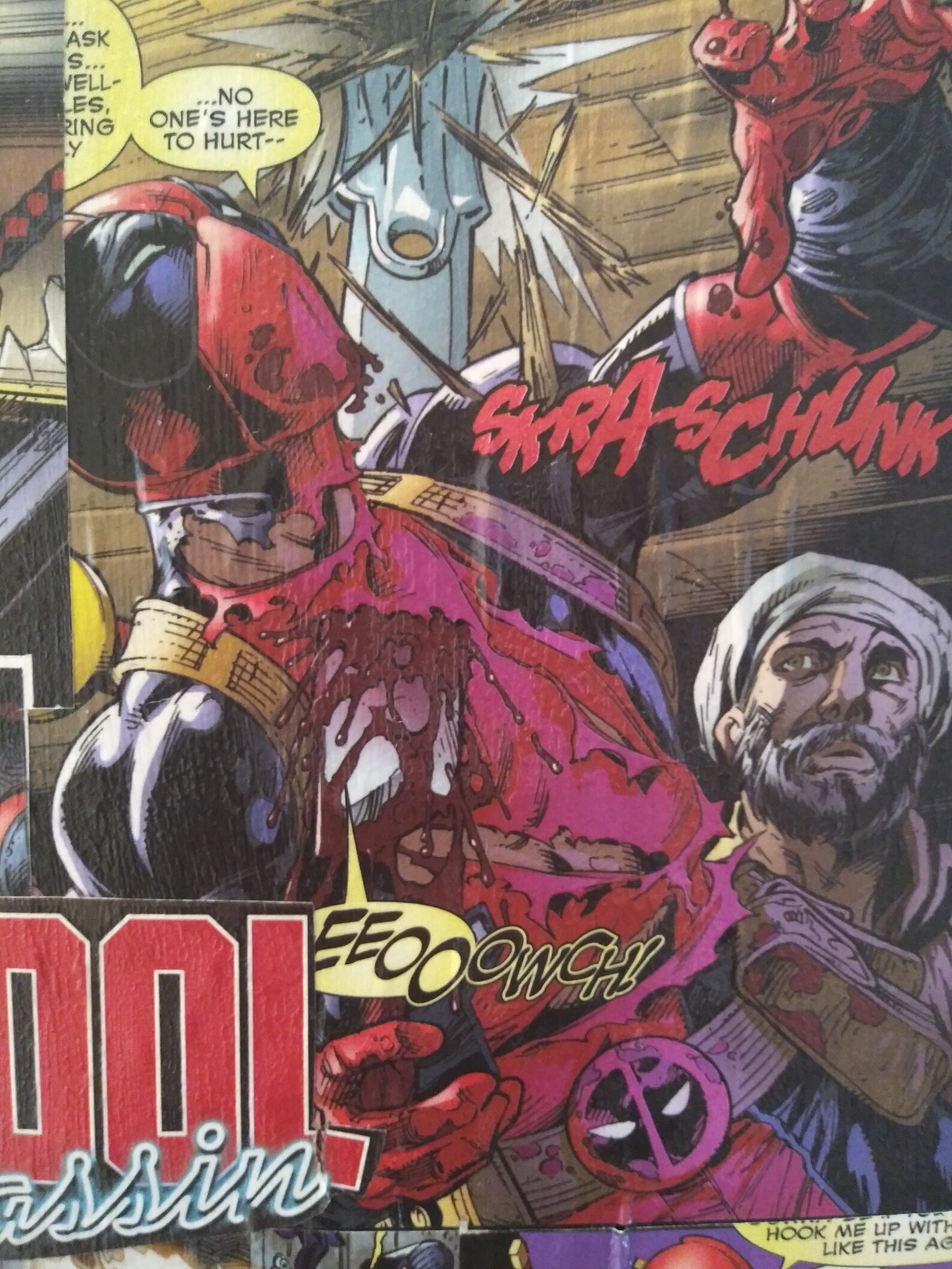 Deadpool Comic Book Collage on Canvas - Etsy