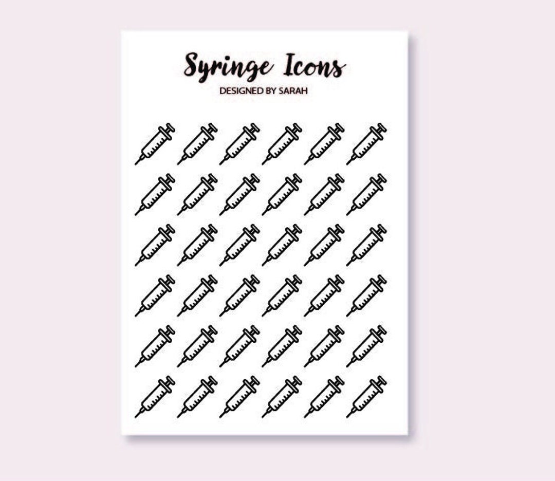 Syringe Planner Stickers , Shot Planner Stickers Medical Stickers for ...