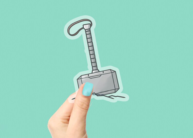 Thor Mjolnir Sticker Avengers Superhero Stickers Laptop Stickers ...