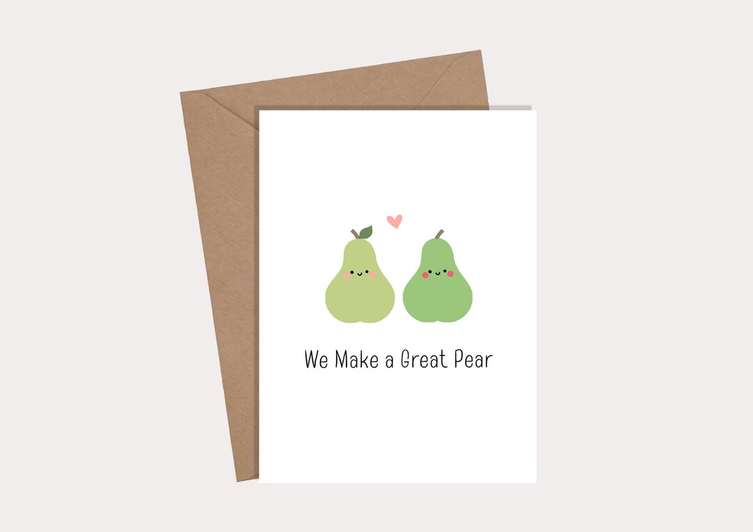 We Make a Great Pear Birthday Card - Etsy