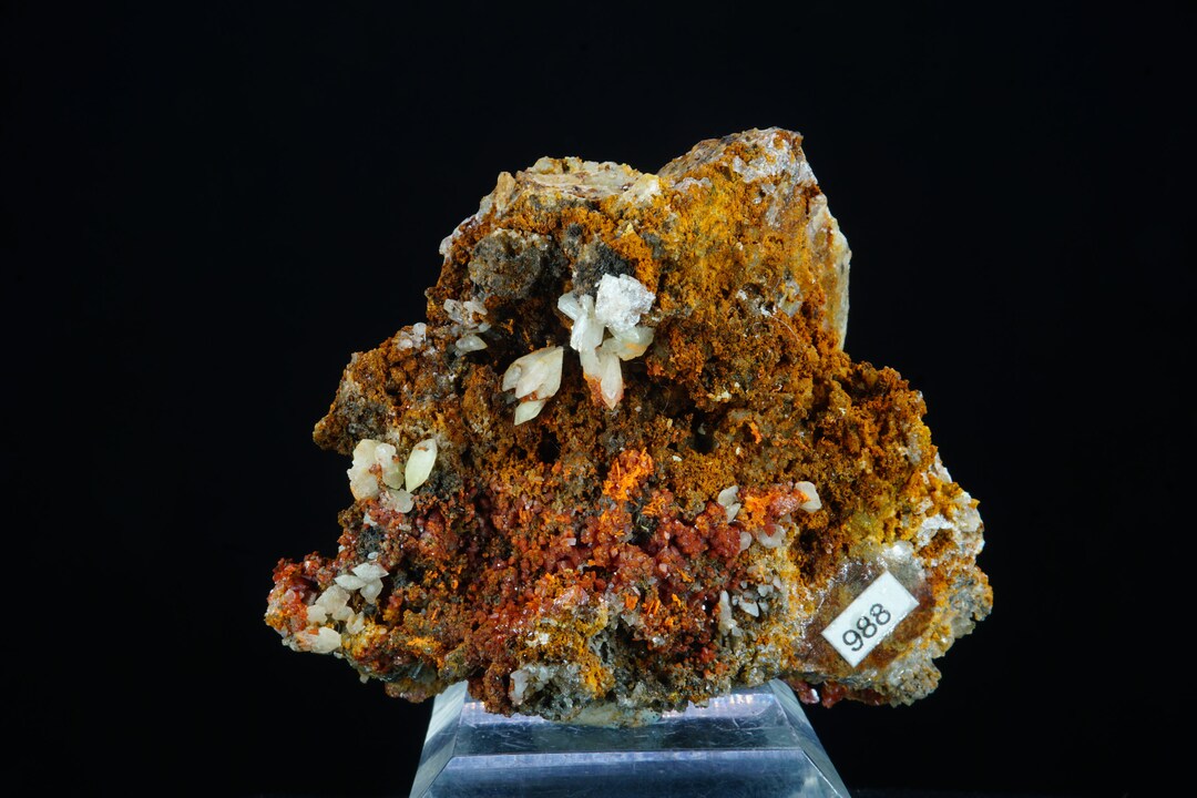 Cerussite & Crocoite / Red Lead Mine, Tasmania / Classic Mineral ...