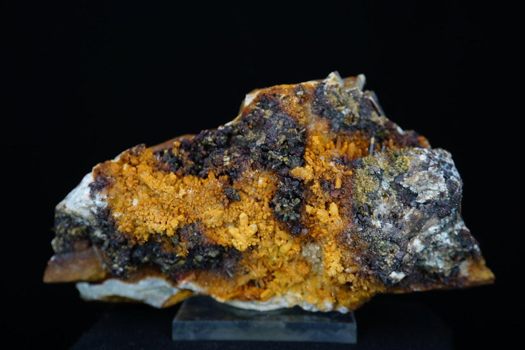 Quartz With Goethite & Stibiconite / Mineral Specimen / Mercur Mine ...