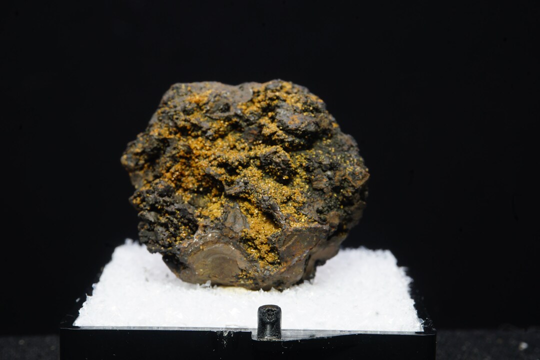 Jarosite on Goethite / RARE Fine Thumbnail Mineral Specimen / From Gold ...