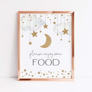 Twinkle Twinkle Little Star Food Sign, Enjoy Some Food, Buffet Gold ...
