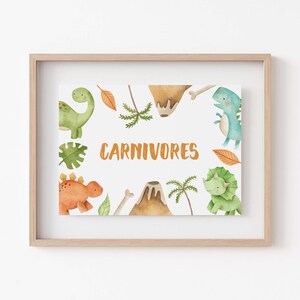 Dinosaur Food Table Signs, Custom Menu Labels, Carnivores and ...