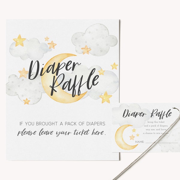 Star and Moon Diaper Raffle - Etsy
