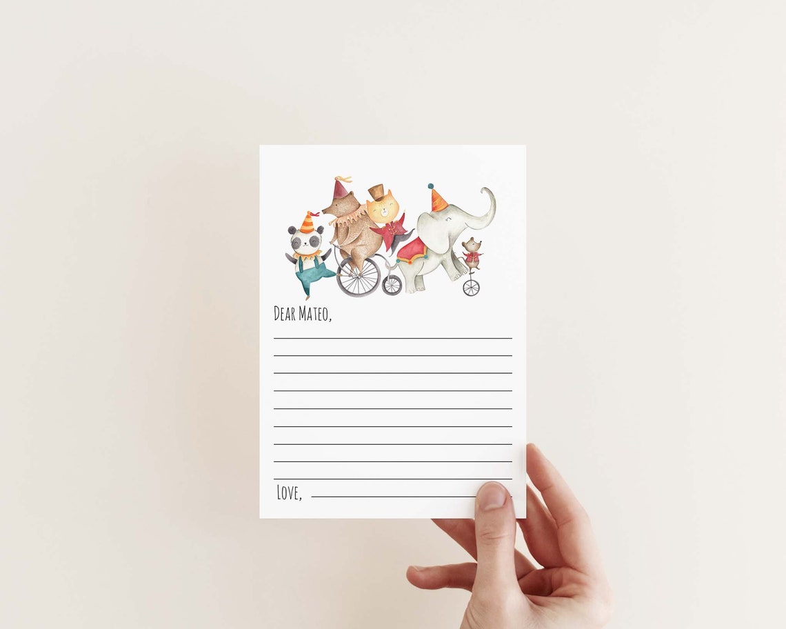 EDITABLE Circus Time Capsule Printable Carnival Time Capsule - Etsy