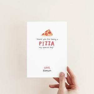 EDITABLE Pizza Birthday Thank You With Picture, Slice Slice Baby First ...