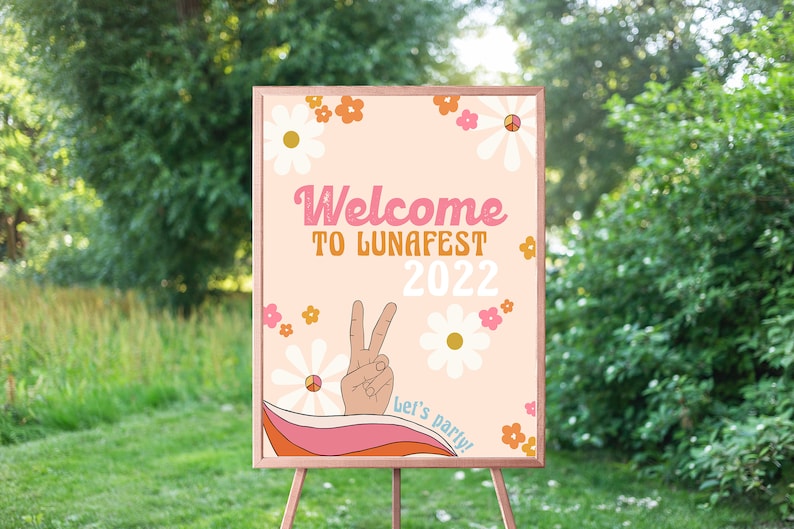 EDITABLE Groovy Welcome Birthday Board Retro 1st Birthday - Etsy