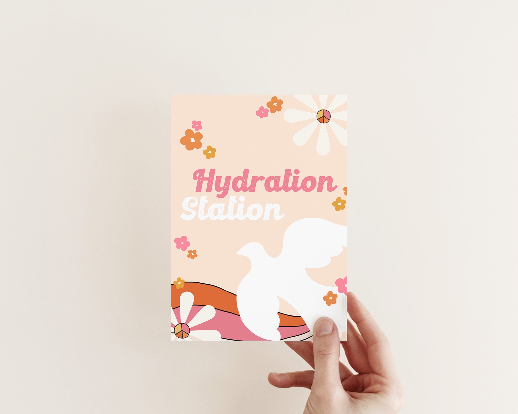 EDITABLE Groovy Food Signs Retro Festival Fuel Hydration - Etsy