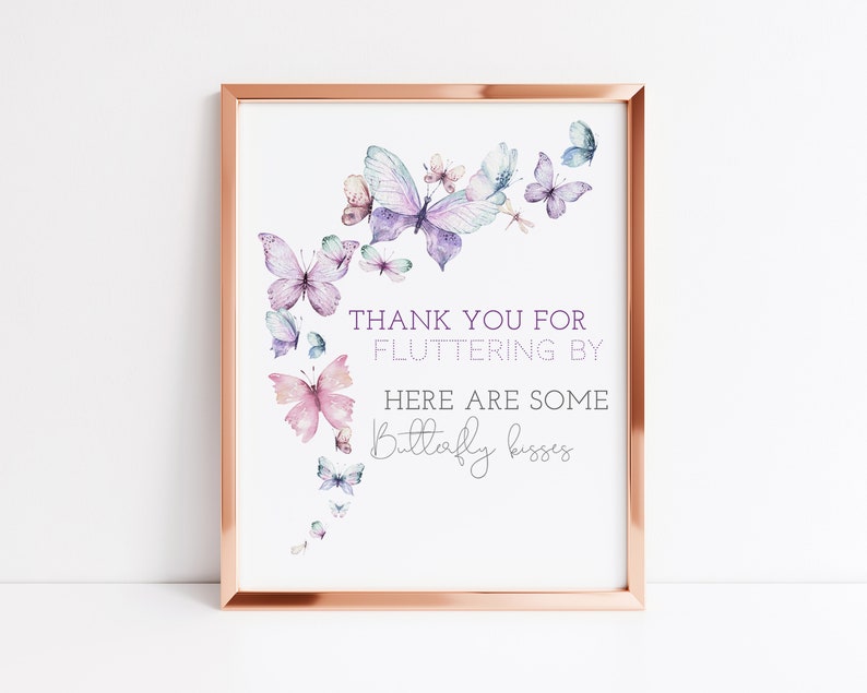 Thank You for Fluttering by Favor Sign, Please Take One Sign, Baby ...