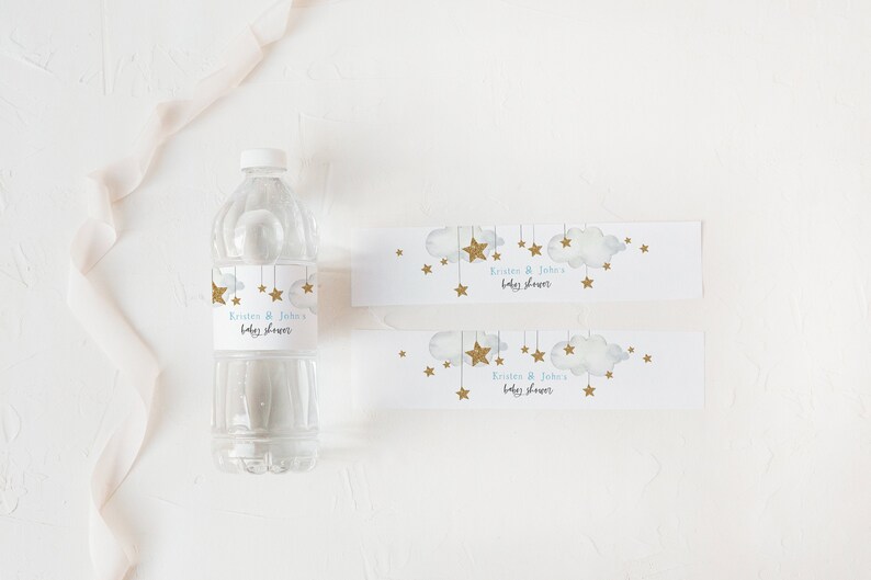 EDITABLE Twinkle Twinkle Little Star Water Bottle Label | Etsy