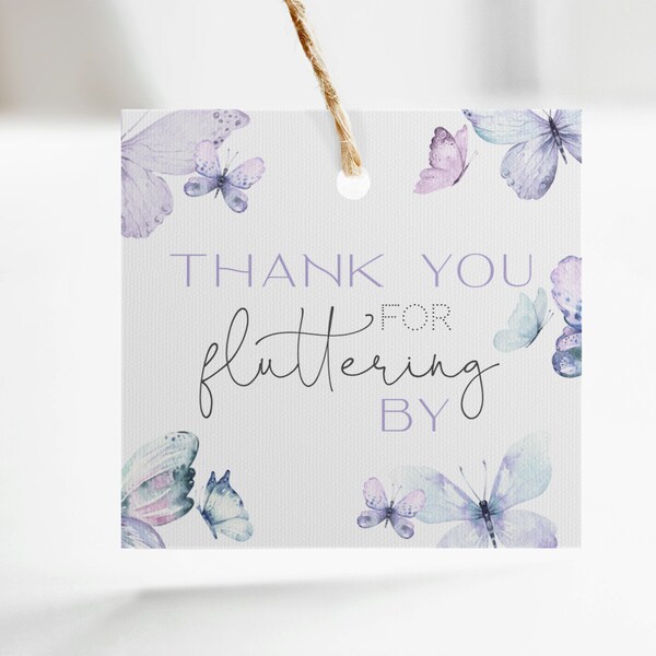 Thank You for Fluttering by Custom Sticker - Etsy