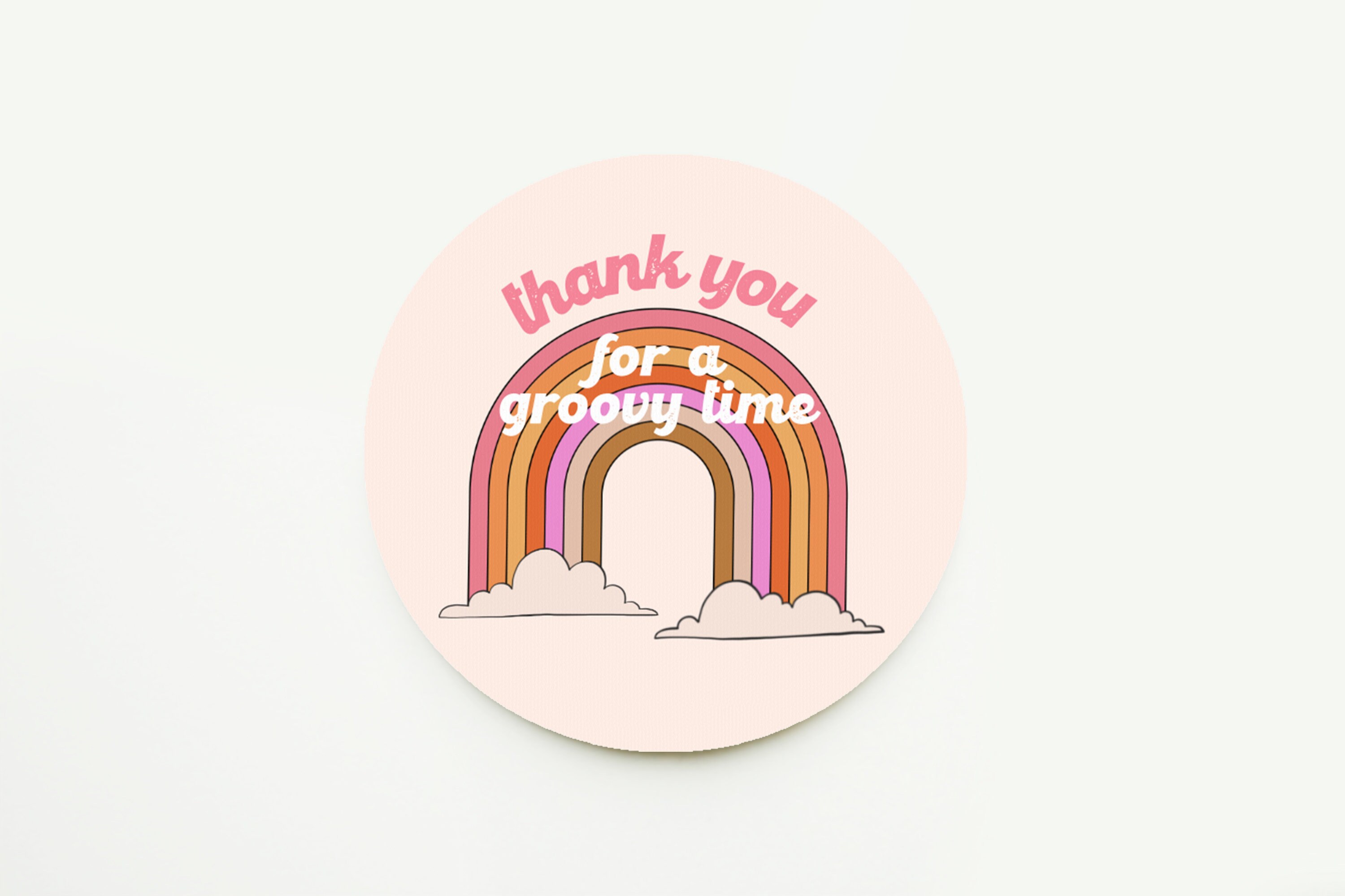 EDITABLE Groovy Favor Tag Retro Party Custom 2x2 Gift Tag - Etsy