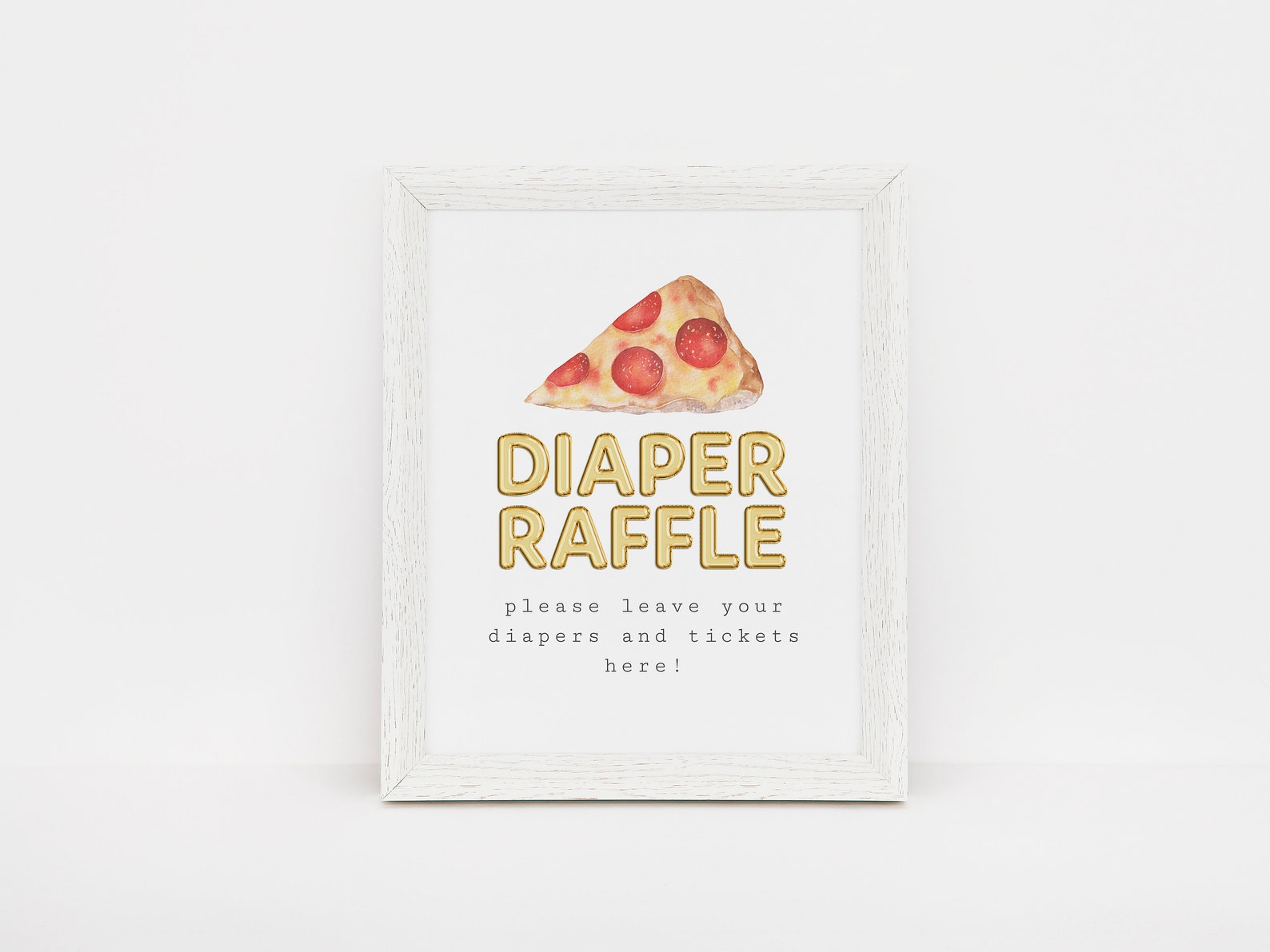 Pizza Diaper Raffle Sign, Pizza Party Sign, Diaper Raffle, Baby Shower ...