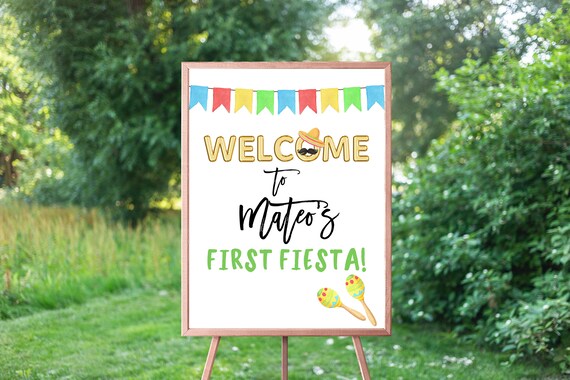 EDITABLE Fiesta Welcome Sign Taco Bout Poster Taco Birthday | Etsy