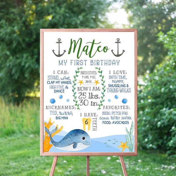 Whale First Birthday - Etsy