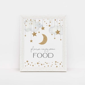 Twinkle Twinkle Little Star Food Sign, Enjoy Some Food, Buffet Gold ...