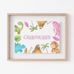 EDITABLE Girl Dinosaur Food Table Signs, Dino-mite Menu Signs ...