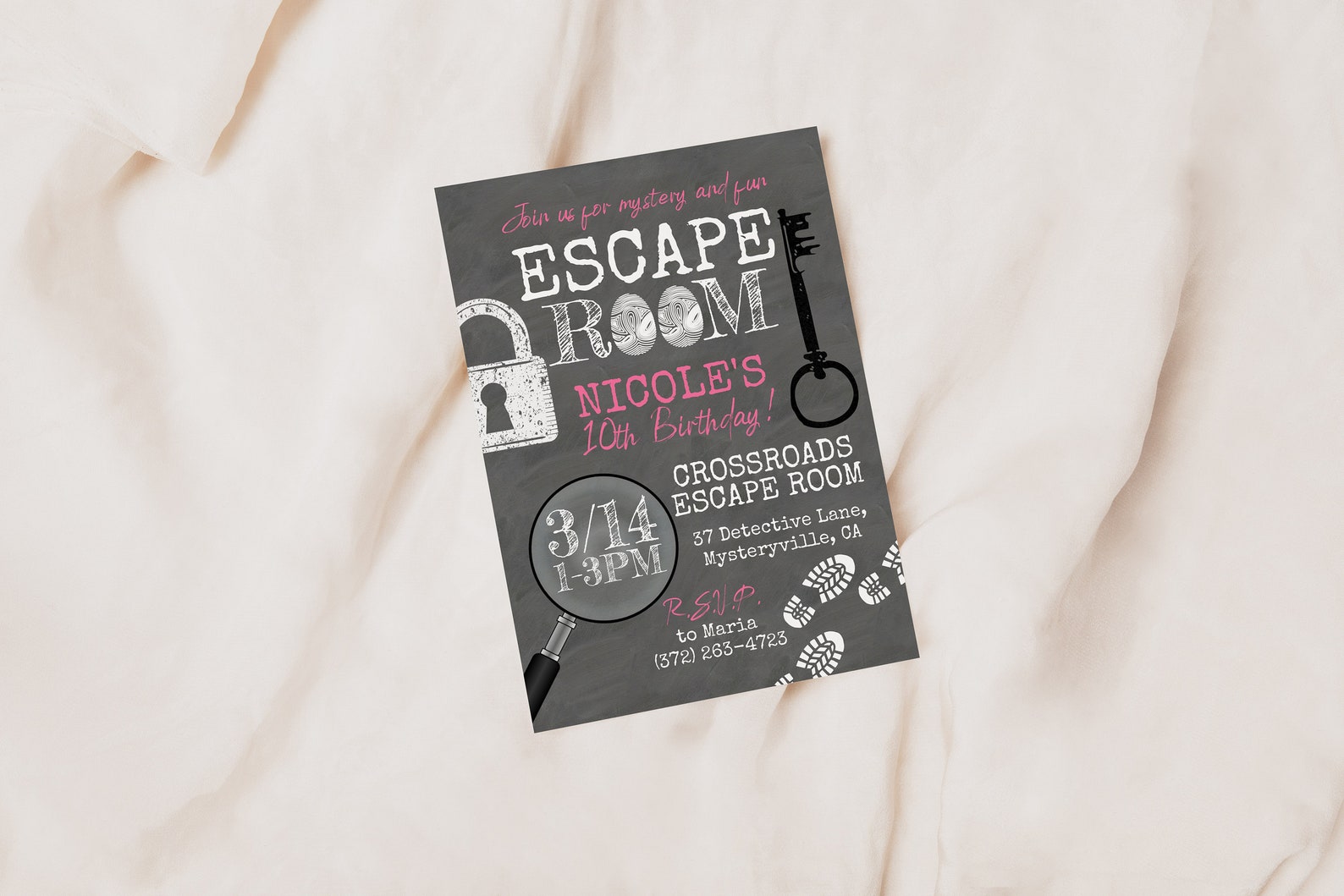 Girl Escape Room Birthday Invite Escape Room Party - Etsy