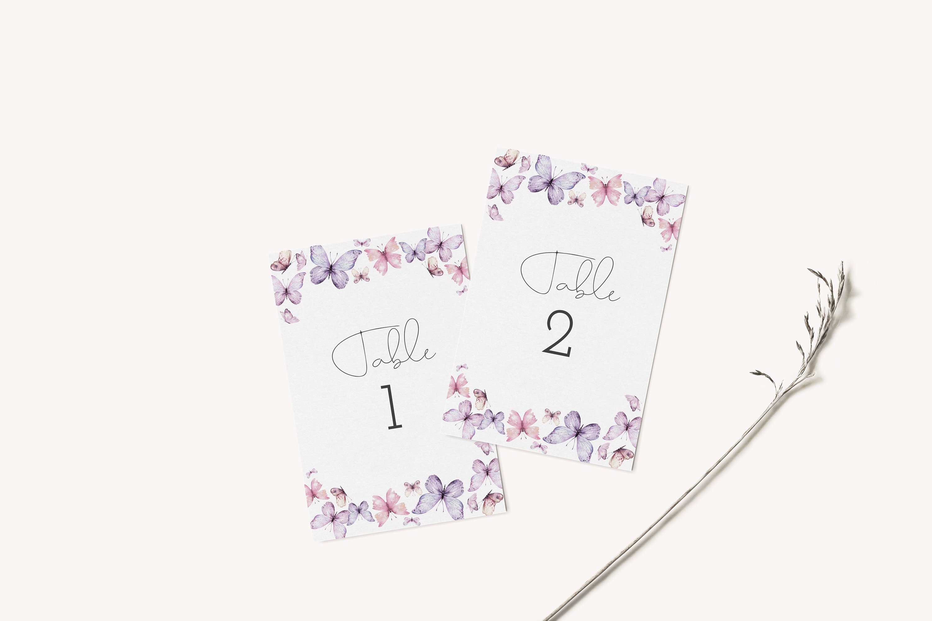 Butterfly Table Numbers, Custom Place Cards, Butterflies Baby Shower ...