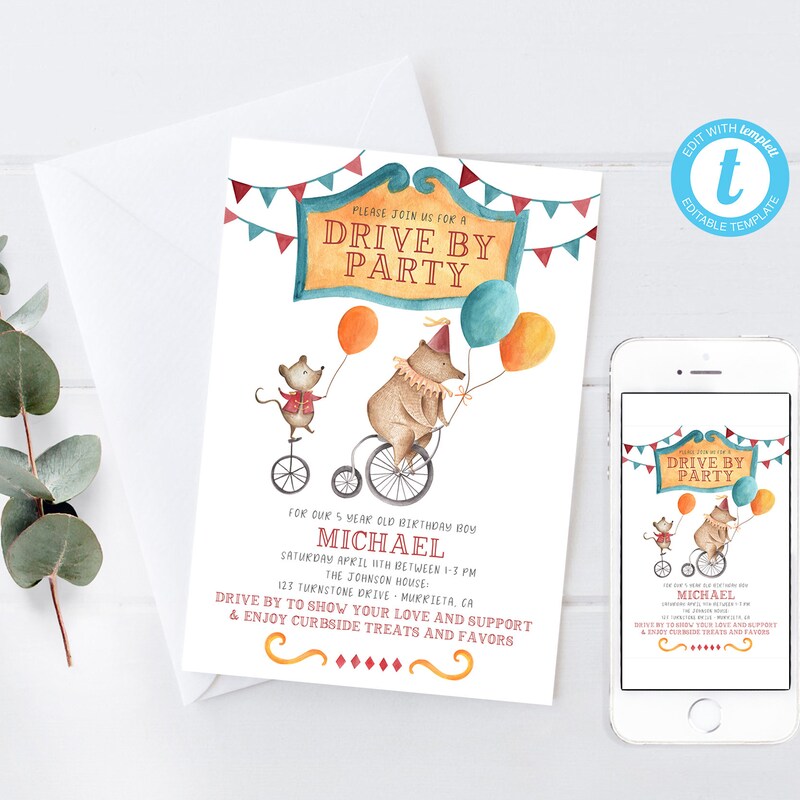 Drive in Invitation - Etsy