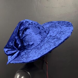 Blue Crushed Velvet Wizard Hat, Custom Magic Hat, Custom Magic Hat ...