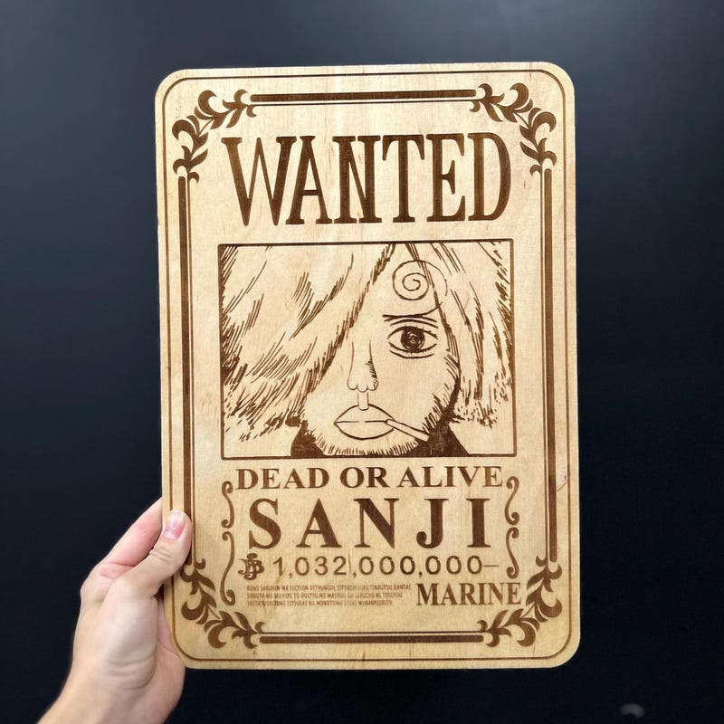 One Piece Sanji Wanted Poster - Etsy